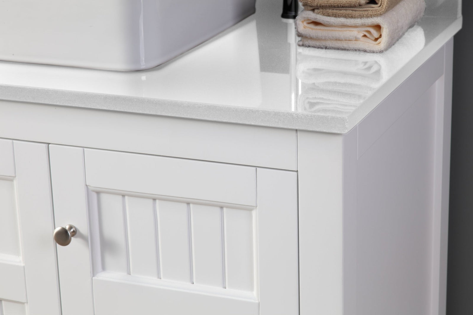 42 Inch White Triadsville Farmhouse Style Vessel Sink Bathroom Vanity ...