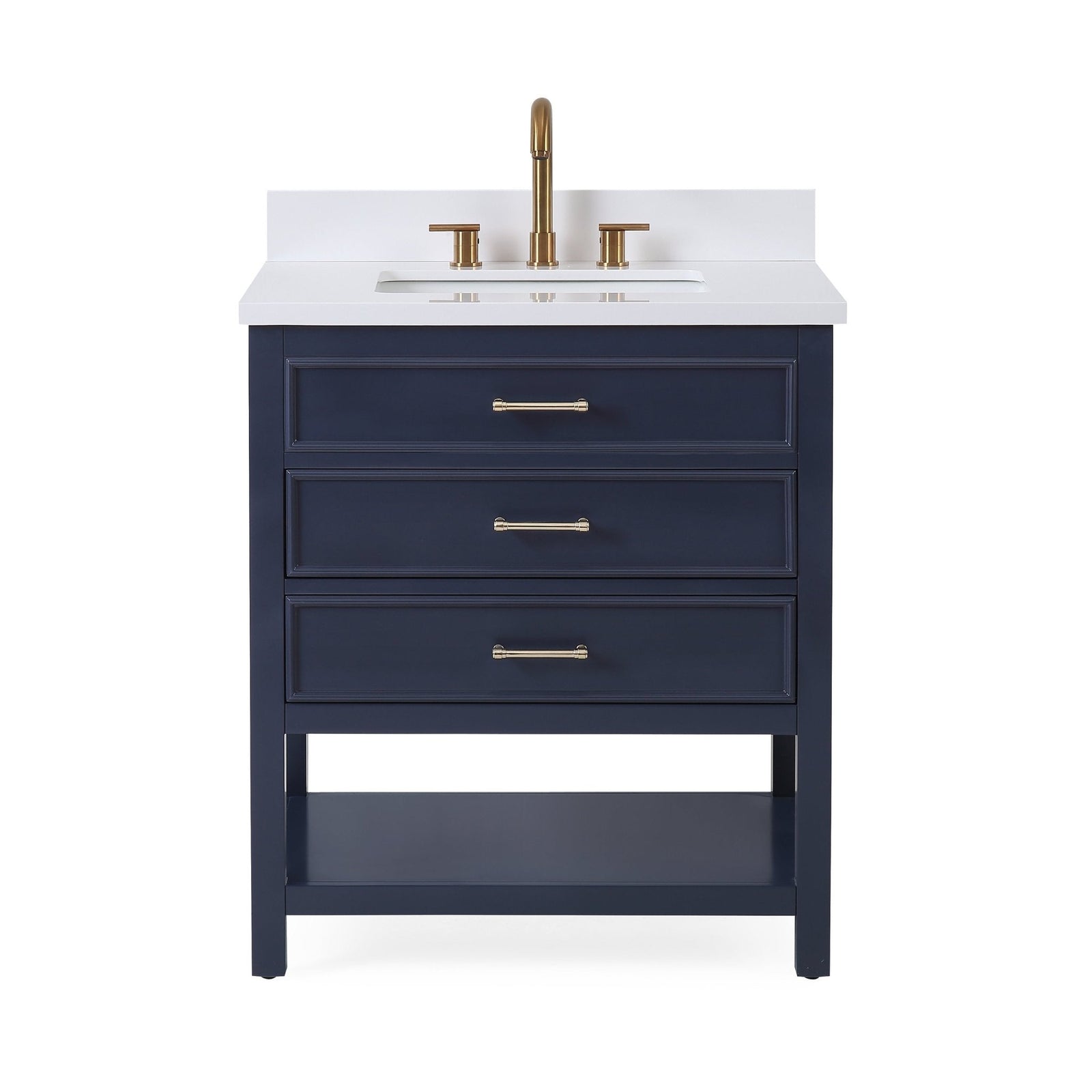 30" Felton Navy Blue Modern Single Sink Bathroom Vanity – Chans Furniture