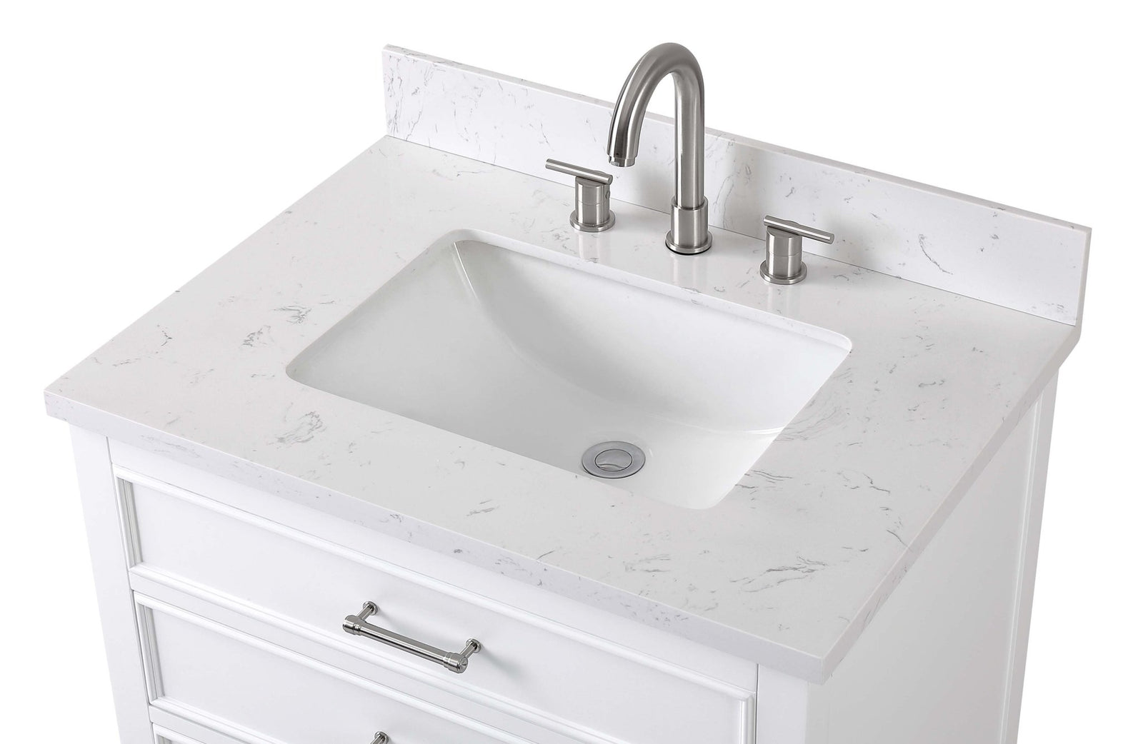 30" Felton White Modern Single Sink Bathroom Vanity – Chans Furniture