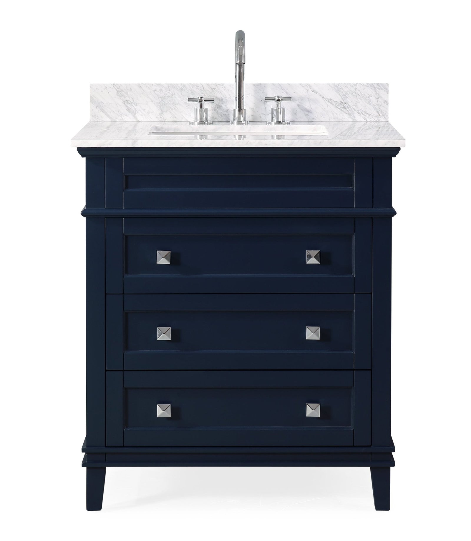 30" Tennant Brand Felix Modern Style Navy Blue Bathroom Vanity – Chans ...