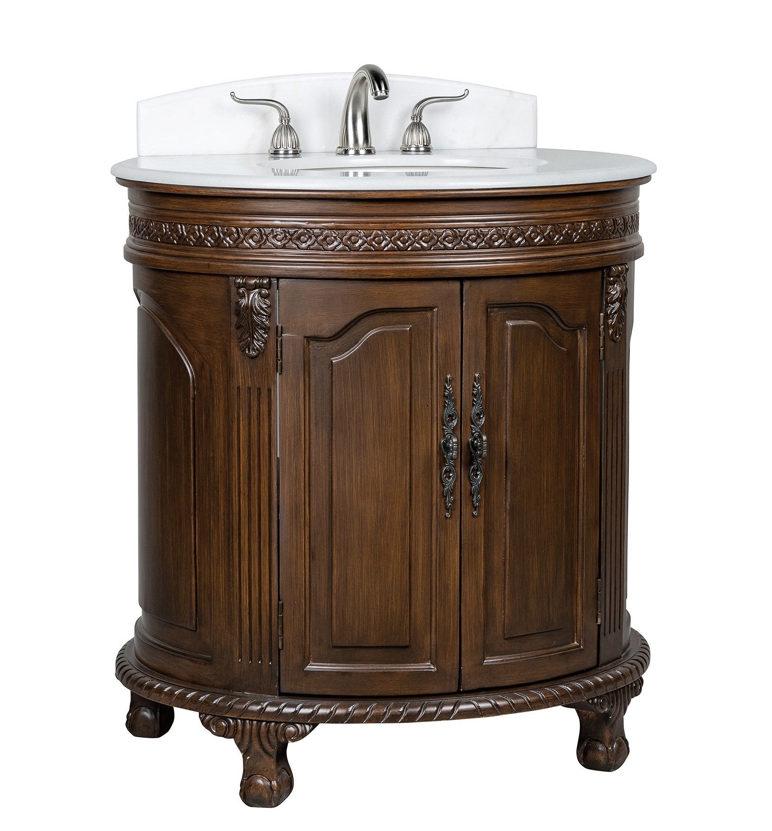 32" Benton Collection Versailles Small Colonial Bathroom Sink Vanity ...