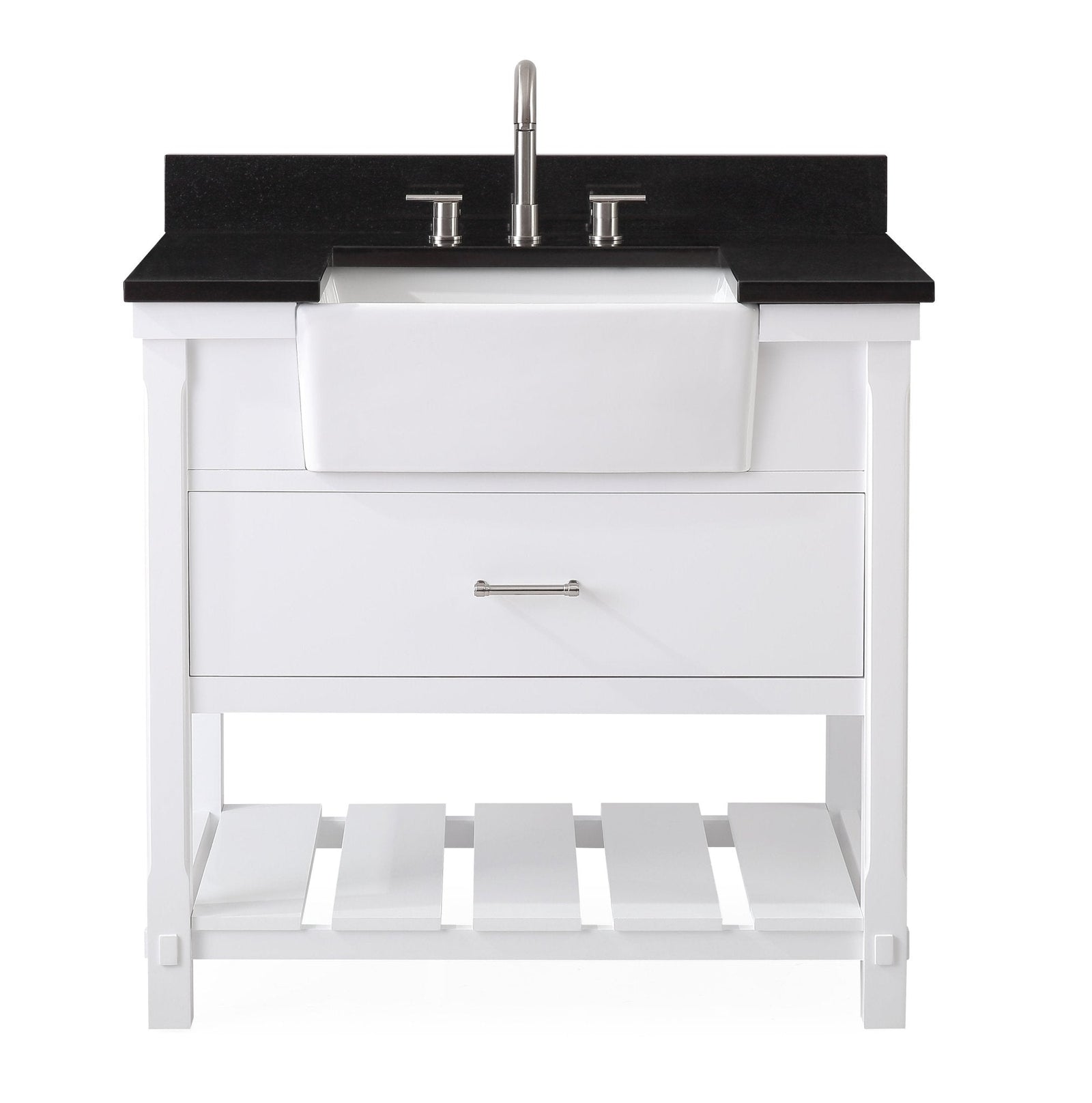 36 Inch Kendia White Farmhouse Sink Style Bathroom Vanity – Chans Furniture