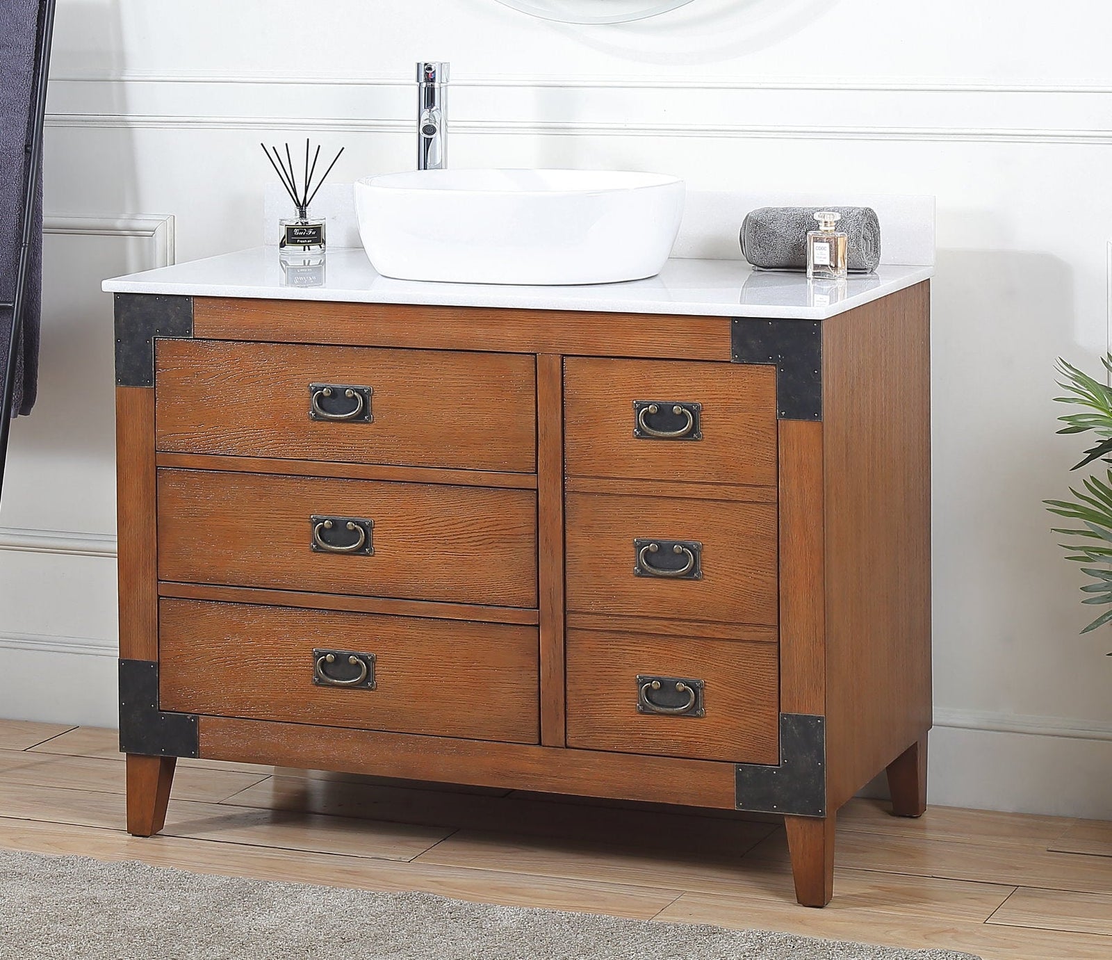 42" Benton Collection Vessel Sink Traditional Style Bathroom Vanity Ak ...